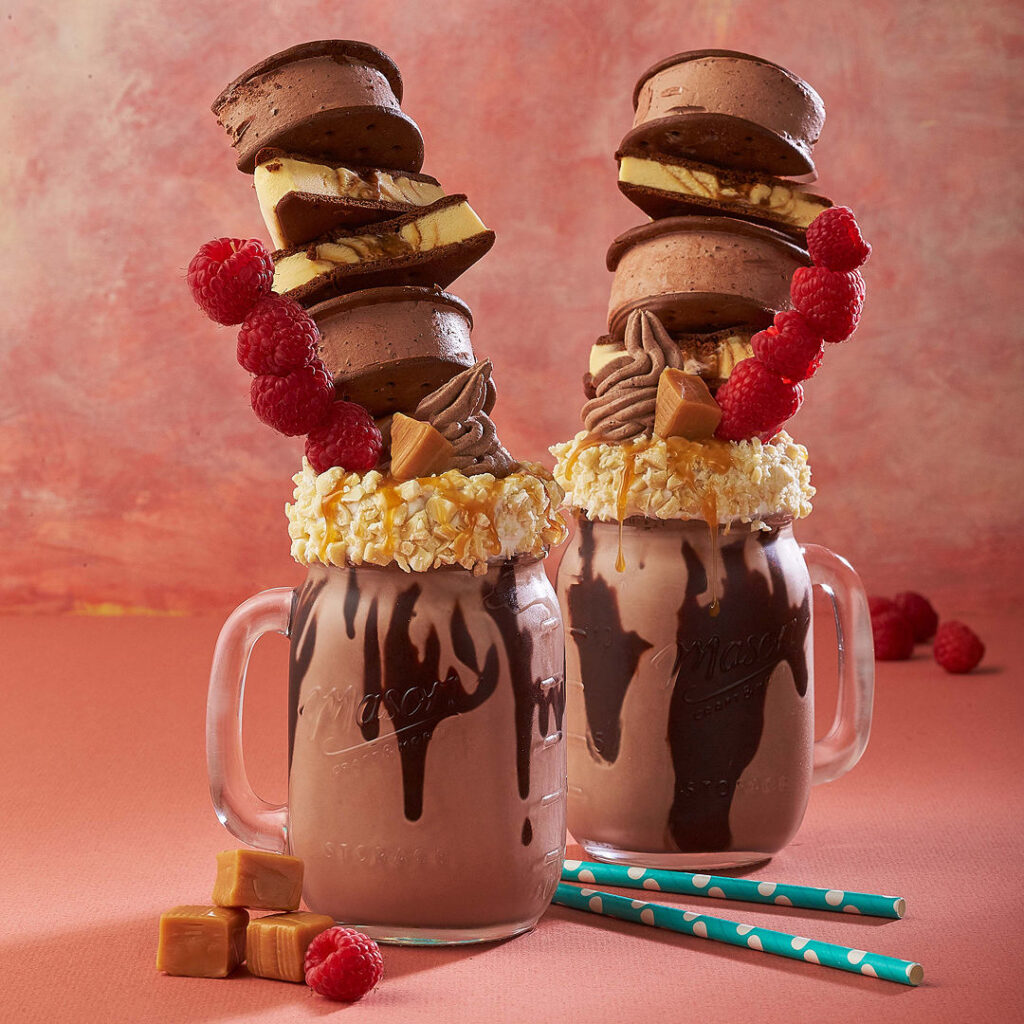 Chocolate Salted Caramel Ice Cream Sandwich Milkshake Recipe | Alden’s ...